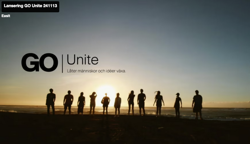 Lanseringswebinar GO Unite: Inspelning från 13 november 2024 - Easit